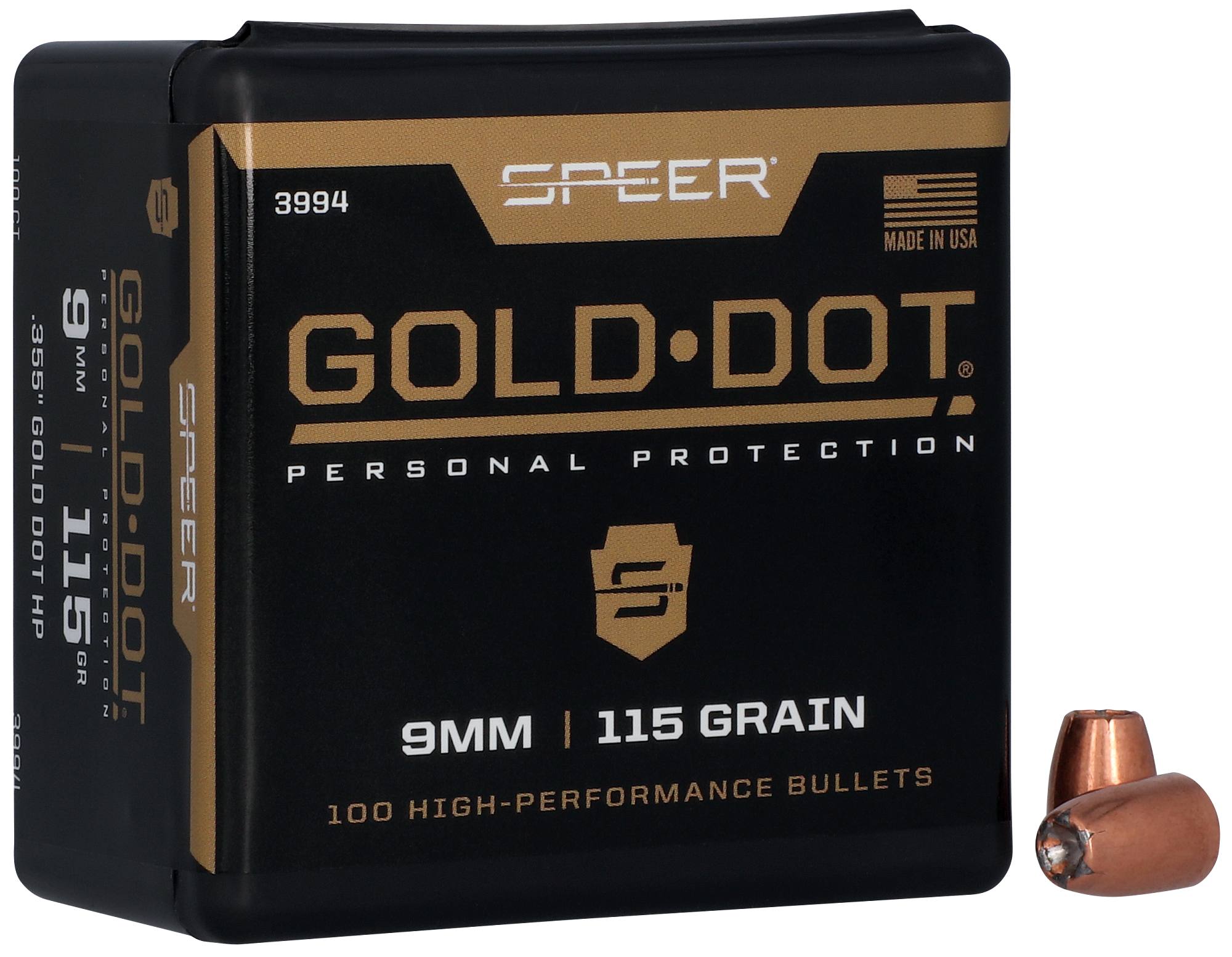 Buy Gold Dot Handgun Component Bullet 355 115 Grain Speer