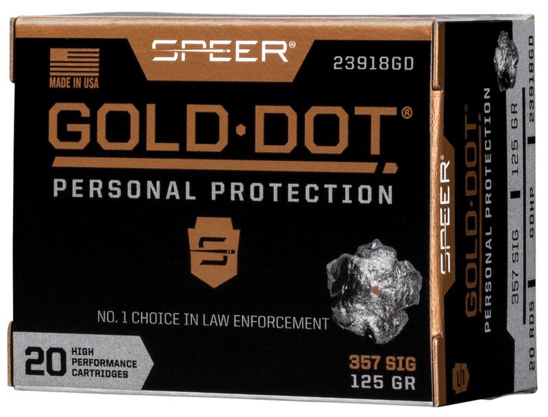 Buy Gold Dot Handgun Personal Protection, 357 Sig, 125 Grain, Gold Dot ...