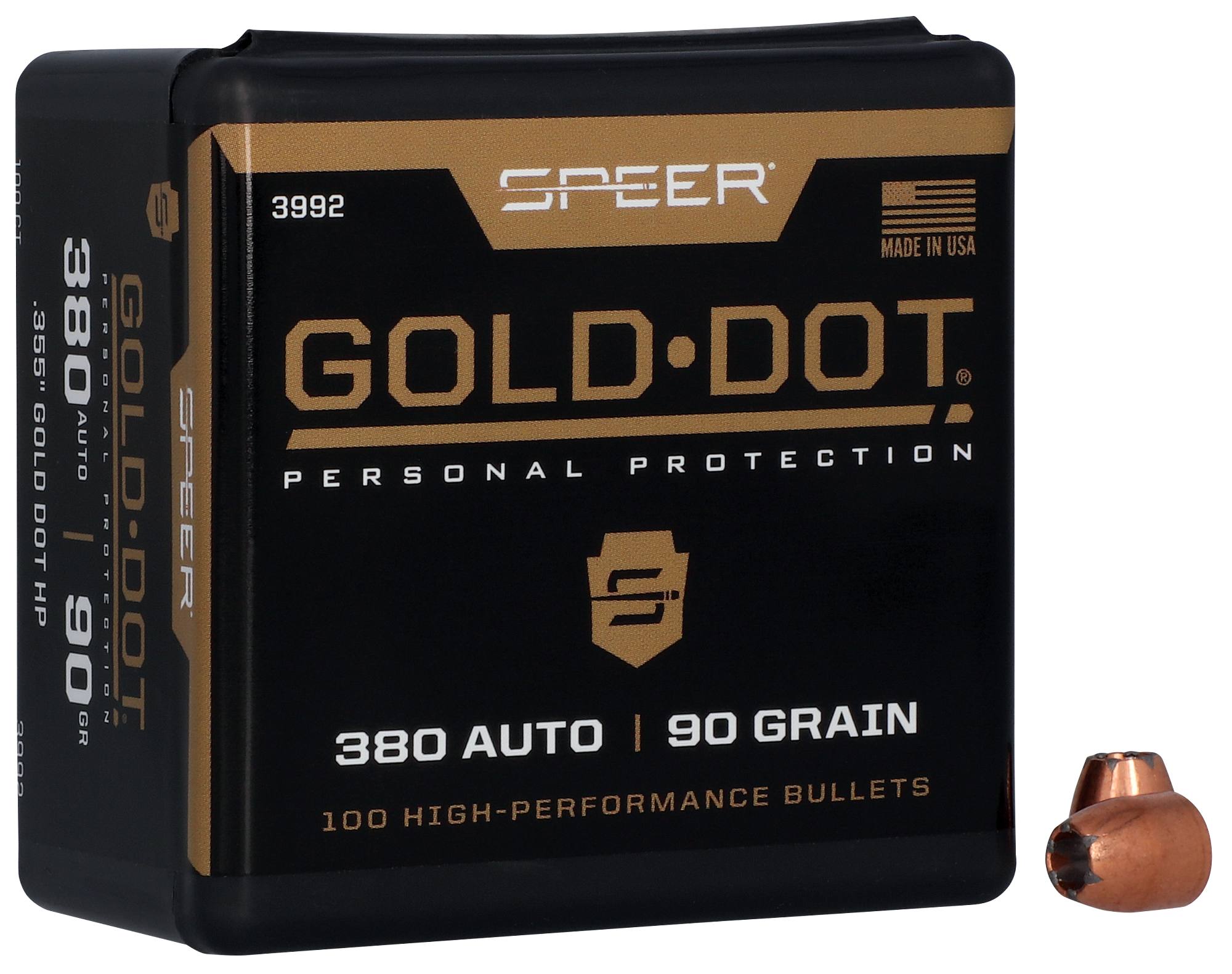 Shop Gold Dot Handgun Component Bullet .355 Ammo 90 | 3992