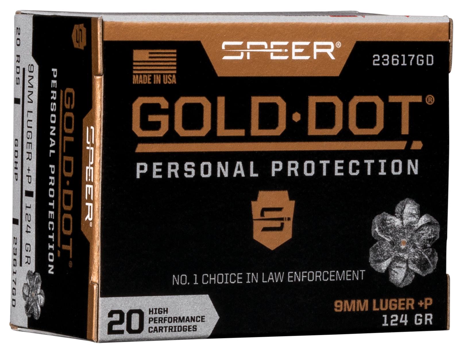 Buy Gold Dot Handgun Personal Protection, 9mm Luger +P, 124 Grain, Gold ...