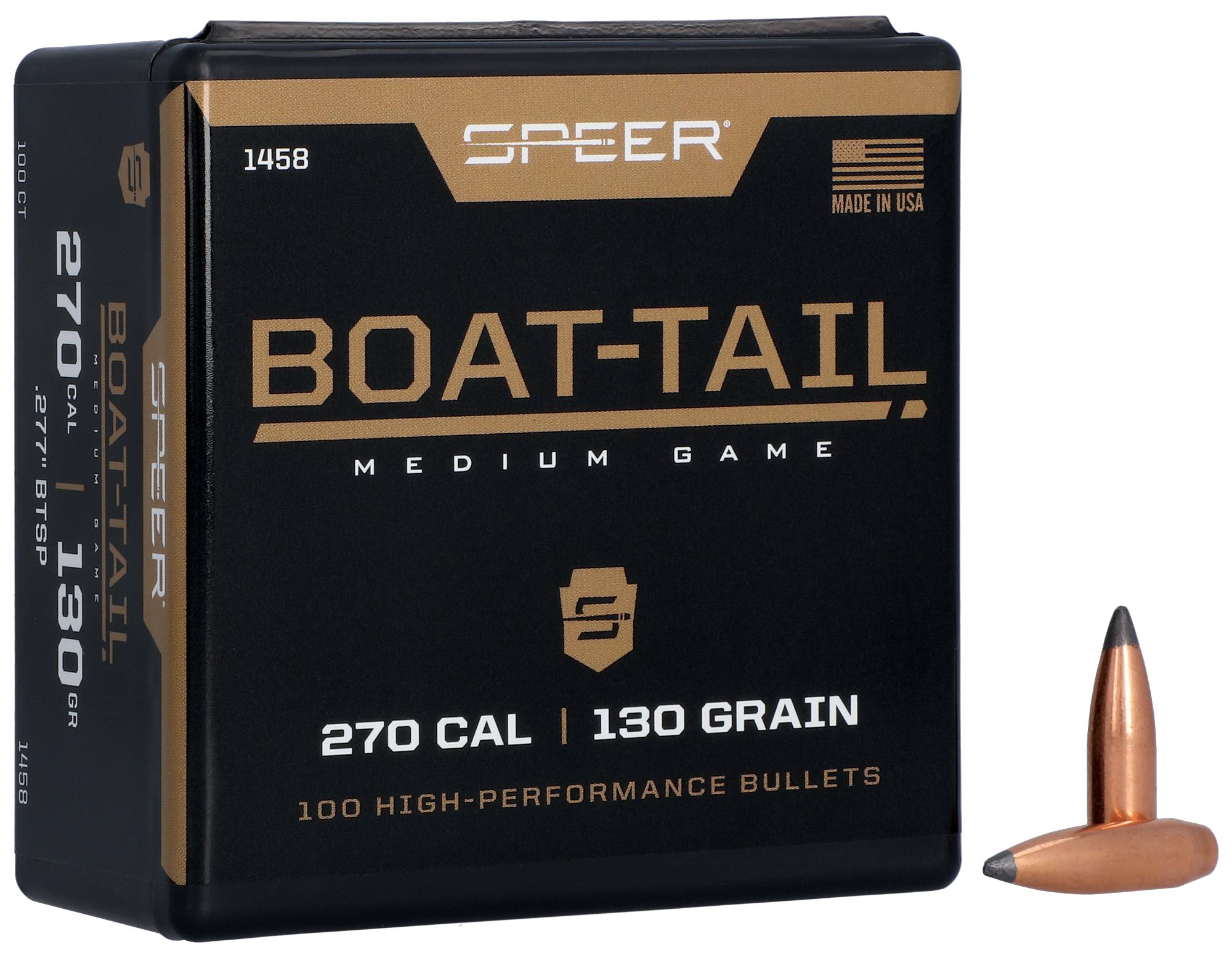 Buy Boat-Tail Rifle Bullet .277 Ammo 130 | 1458